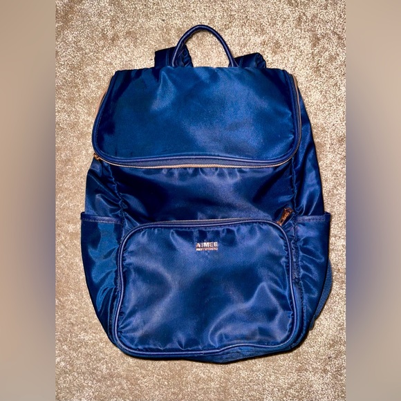 Aimee Kestenberg | Bags | Aimee Kestenberg Navy Blue Rose Gold Nylon ...